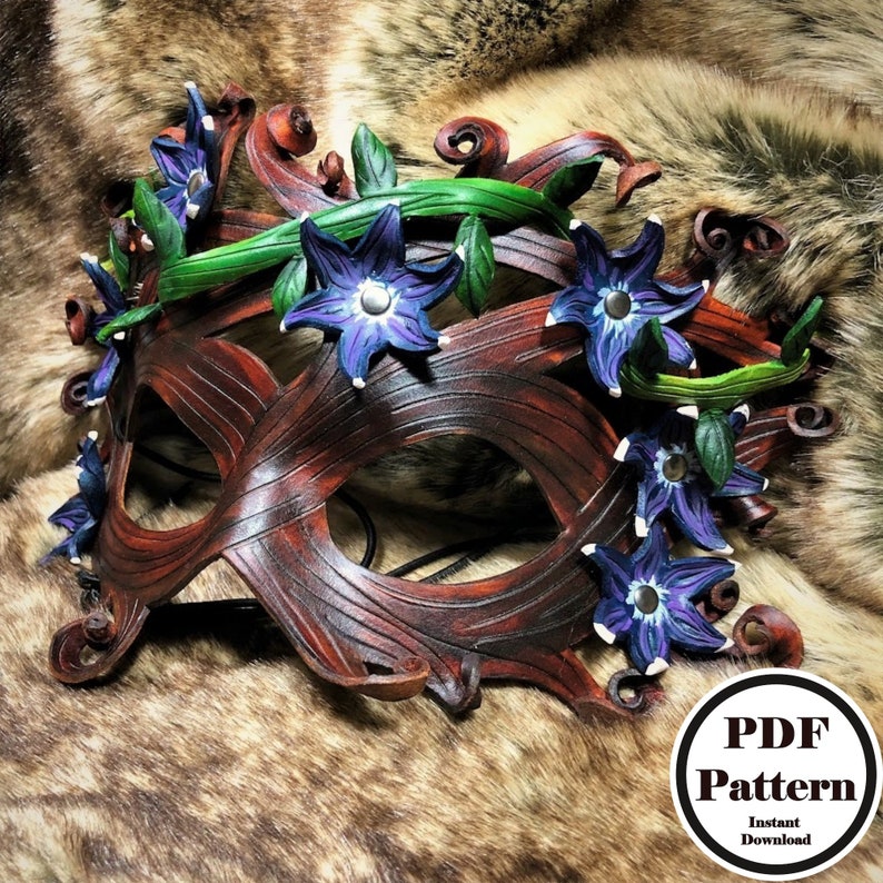 Woodland Fairy Mask PDF Pattern for Leather - Etsy