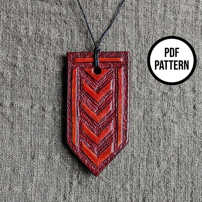 Leather Pendant PDF Pattern Pack - Dwarf Pendants Inspired by the ...