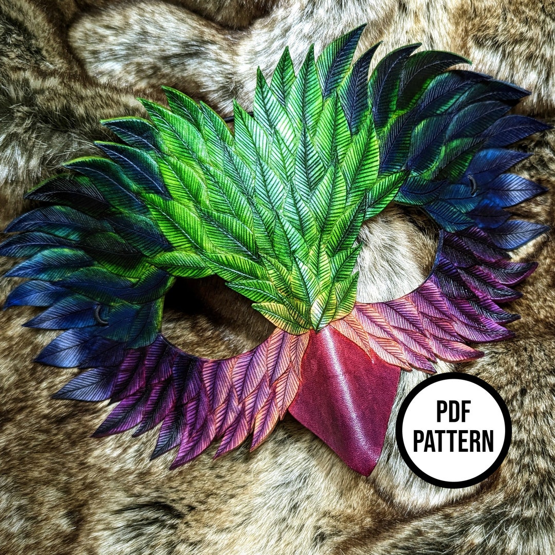 Feathered Bird Mask PDF Pattern for Leather - Etsy
