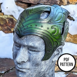 Woodland Elven Helm PDF Pattern for Leather & EVA Foam - Etsy Australia
