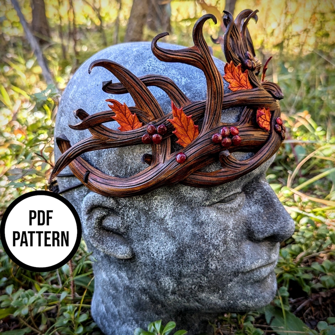 Autumn Elven King Crown - PDF Pattern for Leather - Etsy