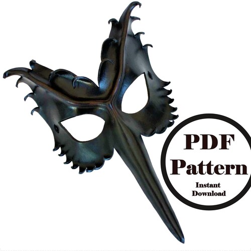 Leather Raven Mask Pattern / Bird Mask Pattern / Digital - Etsy