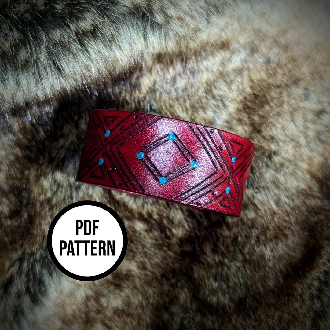 Geometric Leather Cuff Pattern - PDF Pattern for Leatherwork - Etsy
