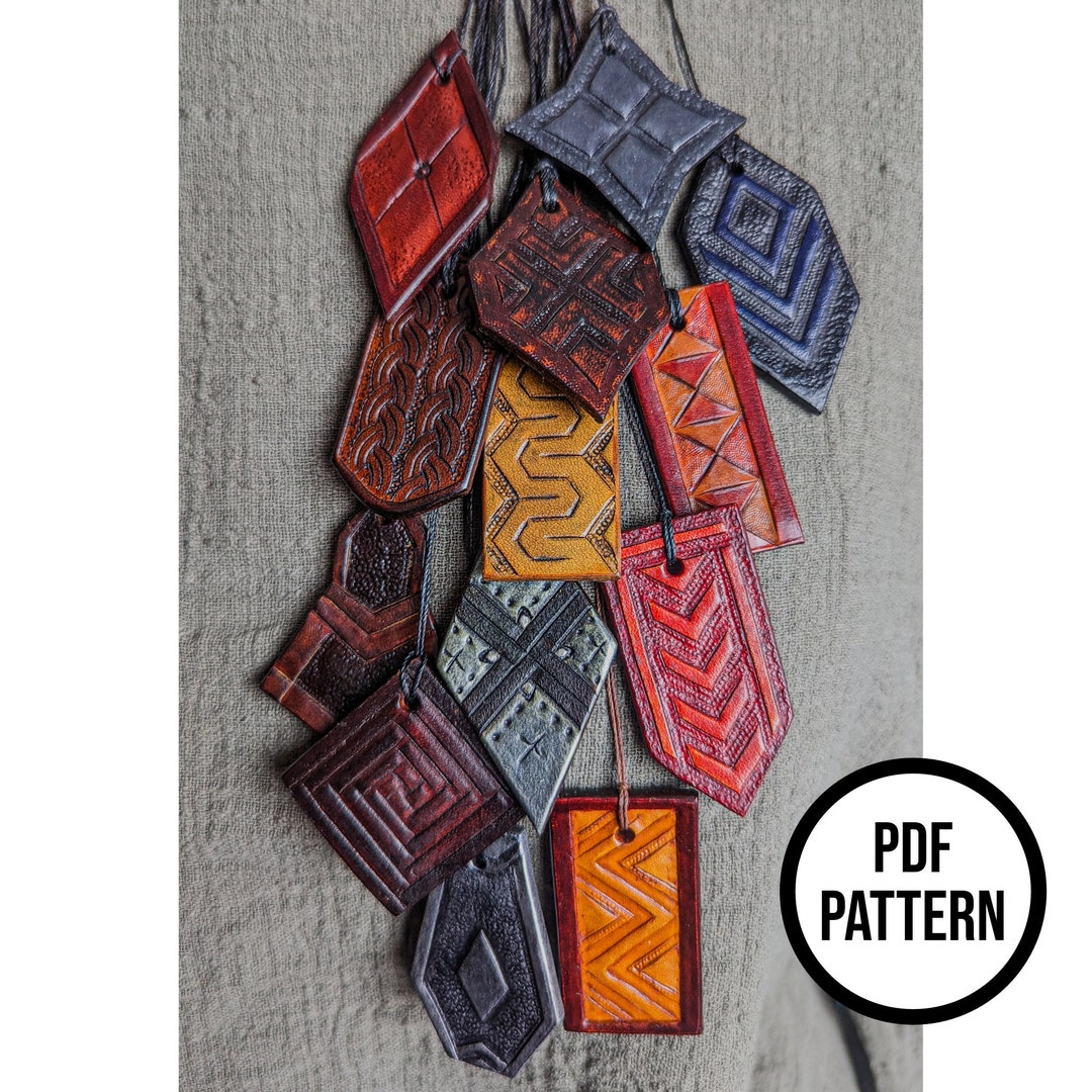 Leather Pendant PDF Pattern Pack - Dwarf Pendants Inspired by the ...