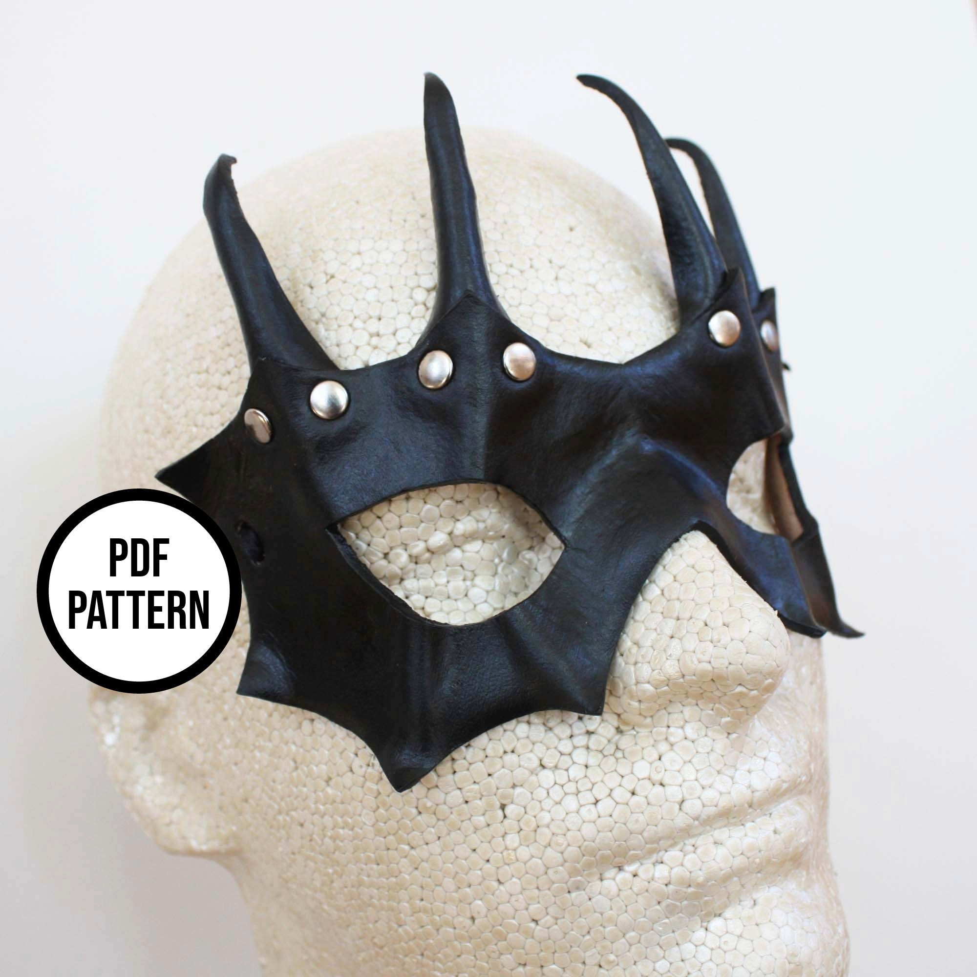 Spiked Leather Mask Choose Your Design PDF Pattern for Leatherwork - Etsy