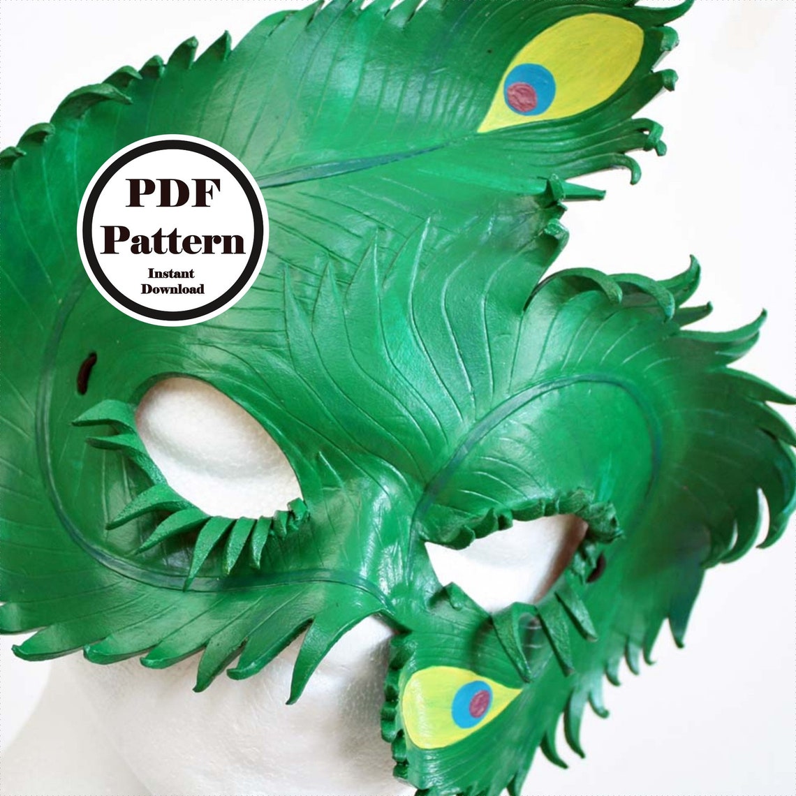 Peacock/phoenix Mask PDF Pattern for Leather - Etsy