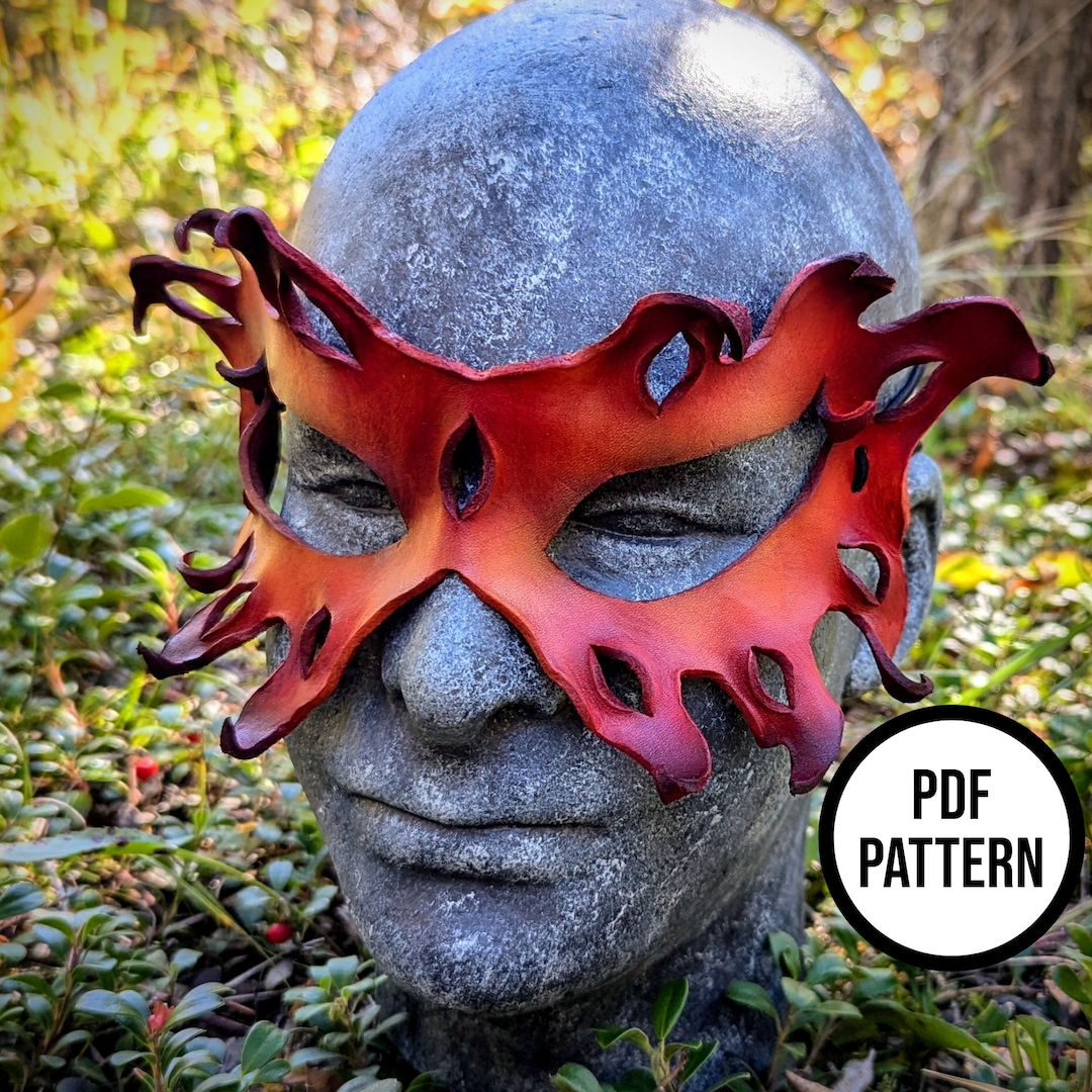 Flames Mask PDF Pattern for Leather - Etsy