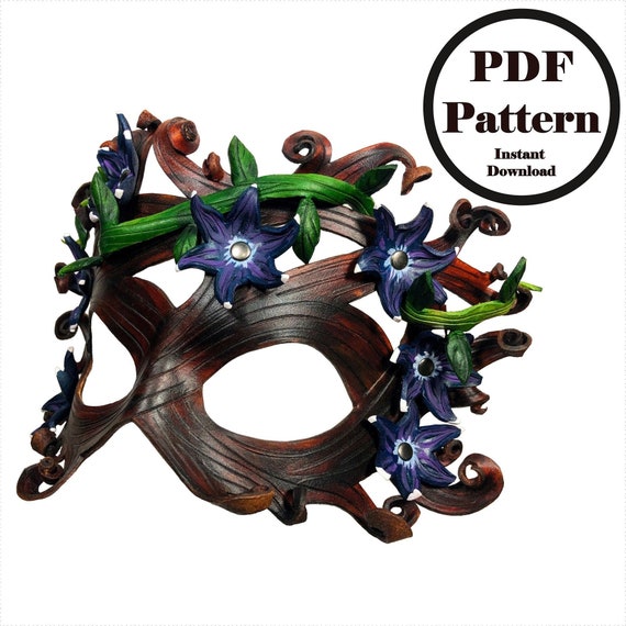 Woodland Fairy Mask PDF Pattern for Leather - Etsy