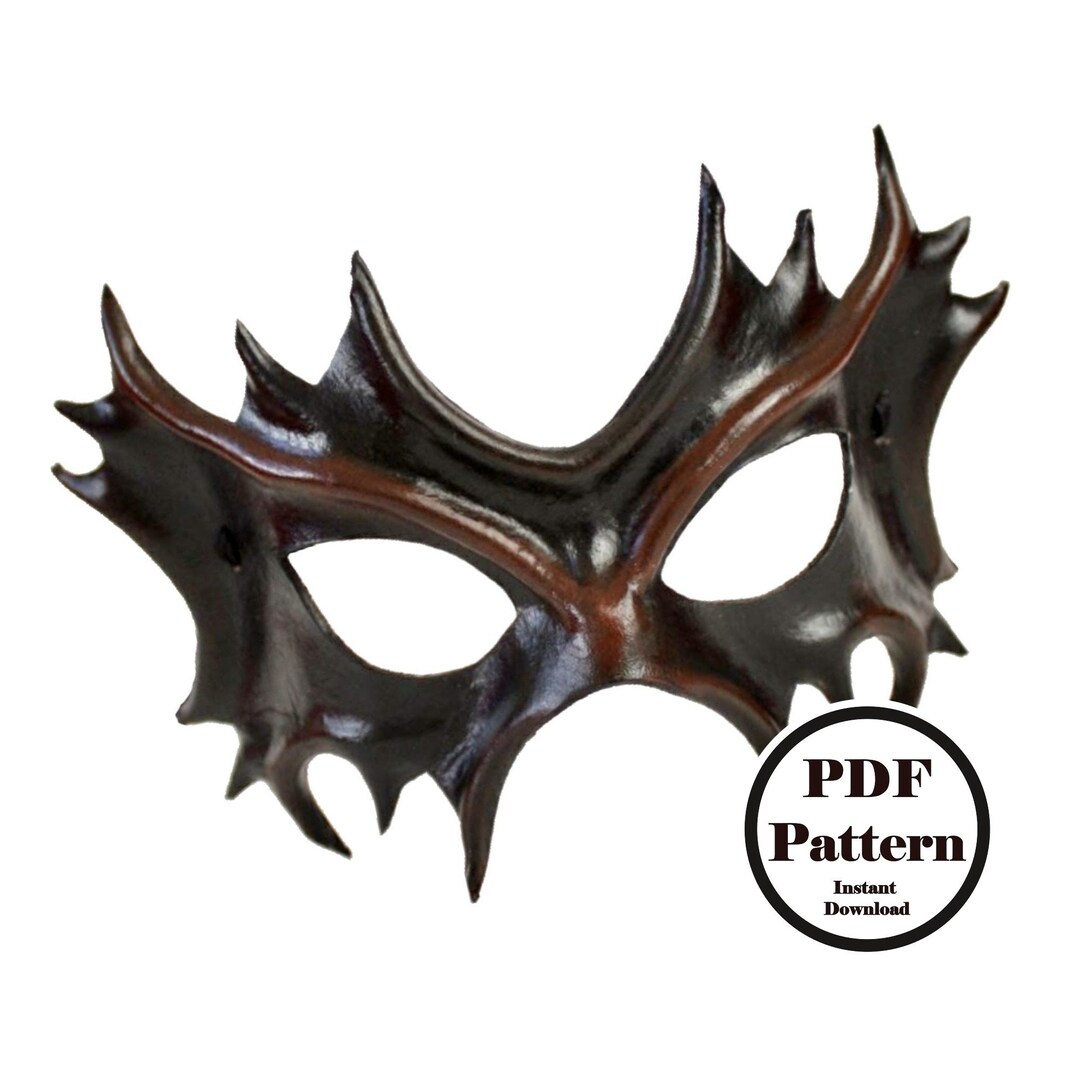 Leather Mask Pattern PDF Pattern for Leatherwork - Etsy