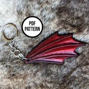 Dragon Wing Leather Keychain PDF Pattern - Etsy