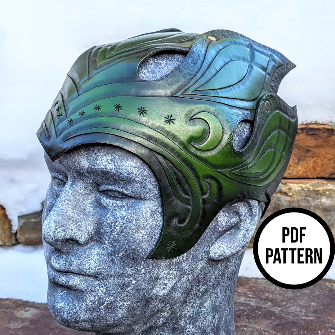Woodland Elven Helm PDF Pattern for Leather & EVA Foam - Etsy Australia