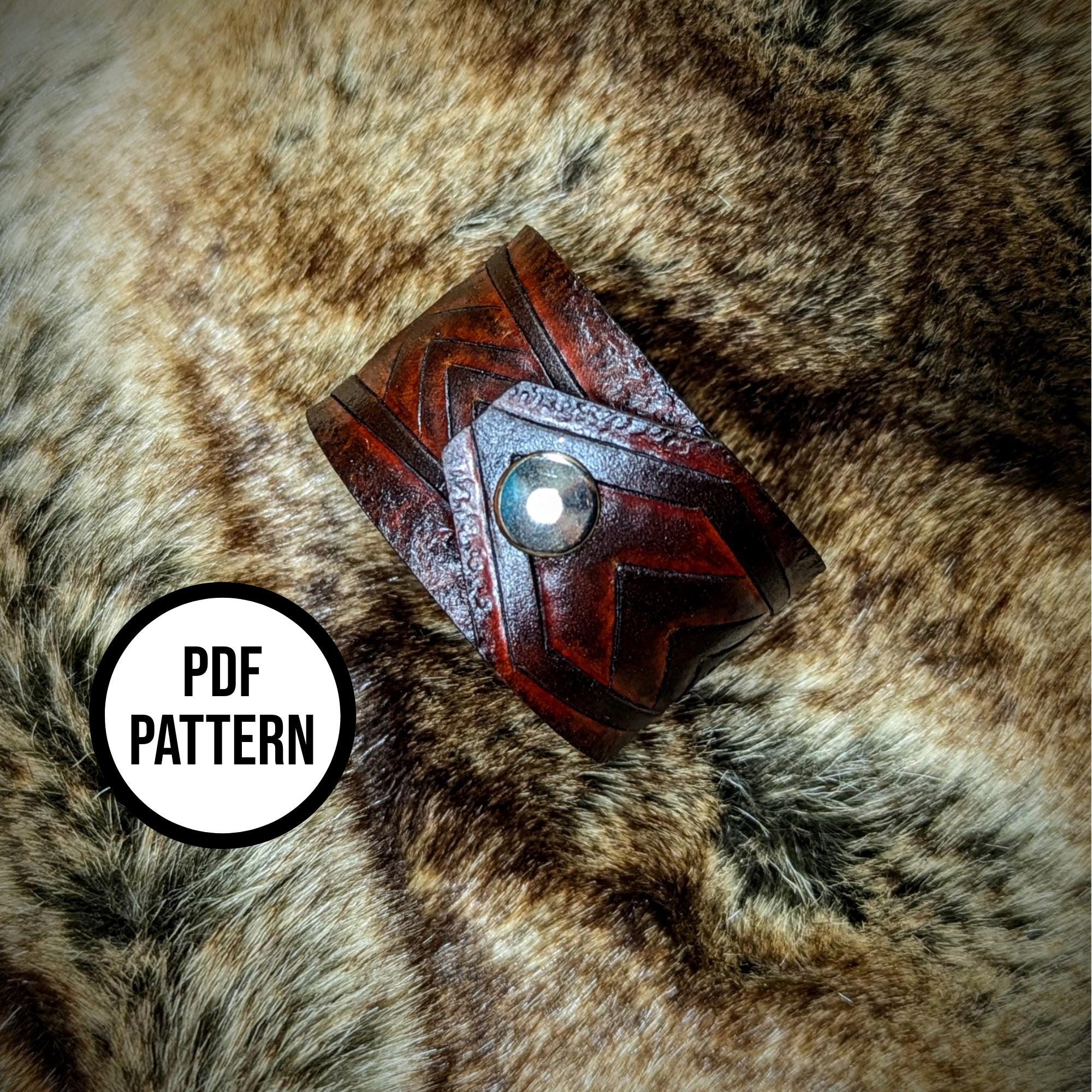 Dwarven Warrior Leather Cuff Pattern - PDF Pattern for Leatherwork - Etsy