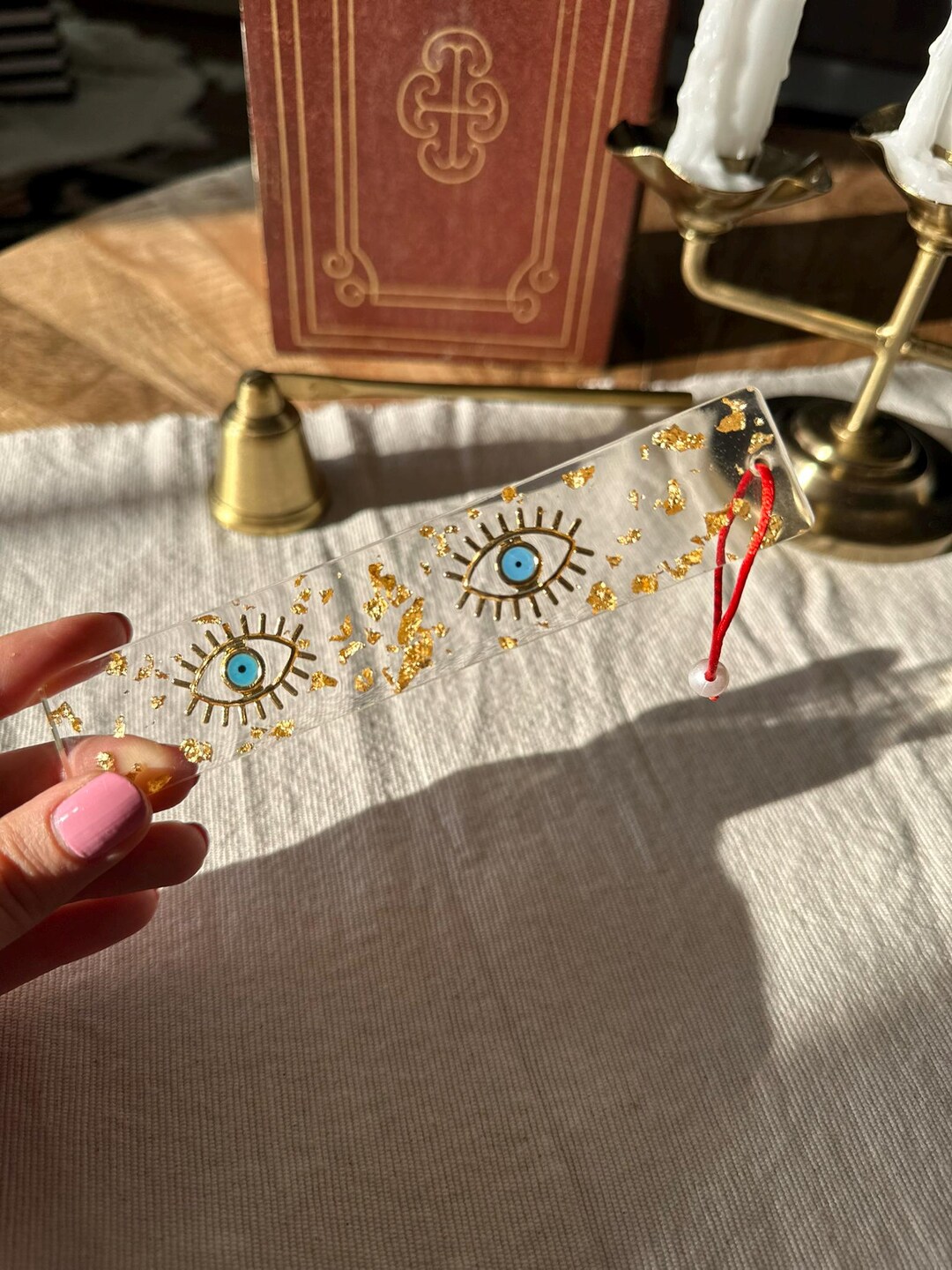 Evil Eye Bookmark, Handmade Epoxy Bookmark, Perfect Gift for Book ...