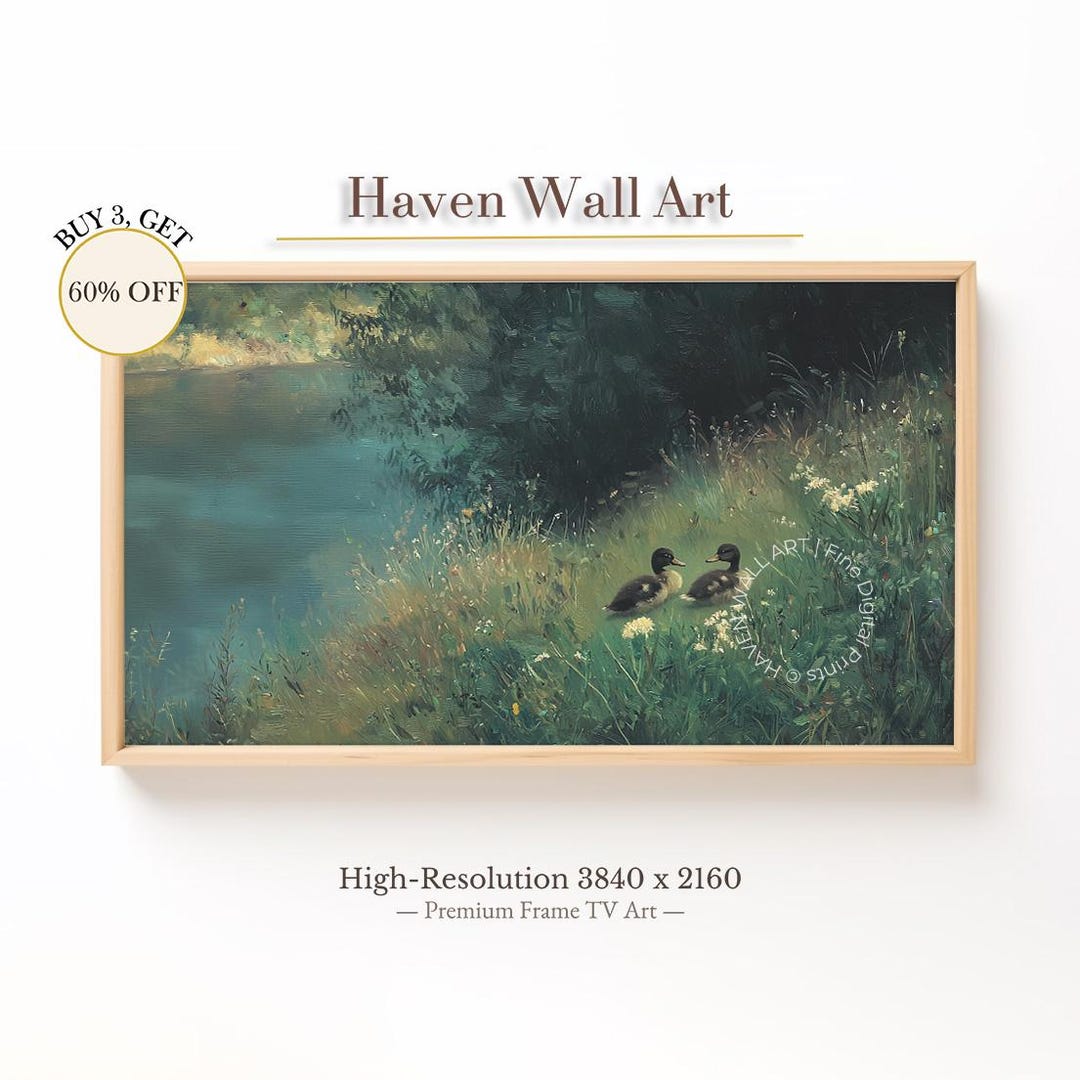 Spring Ducklings TV Art - Cute Baby Ducks Frame TV Wallpaper, Tranquil ...
