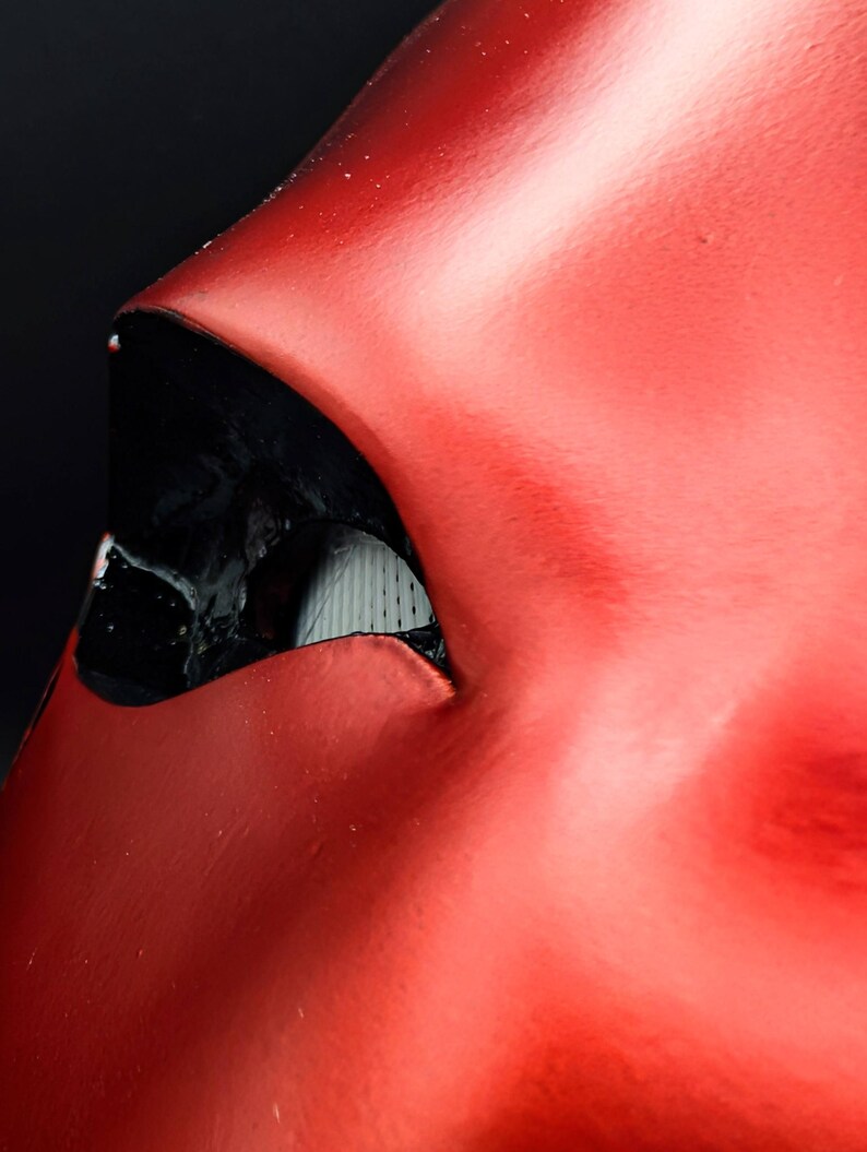 3D Printed Red Hood Helmet: Smooth Cosplay Mask - Etsy