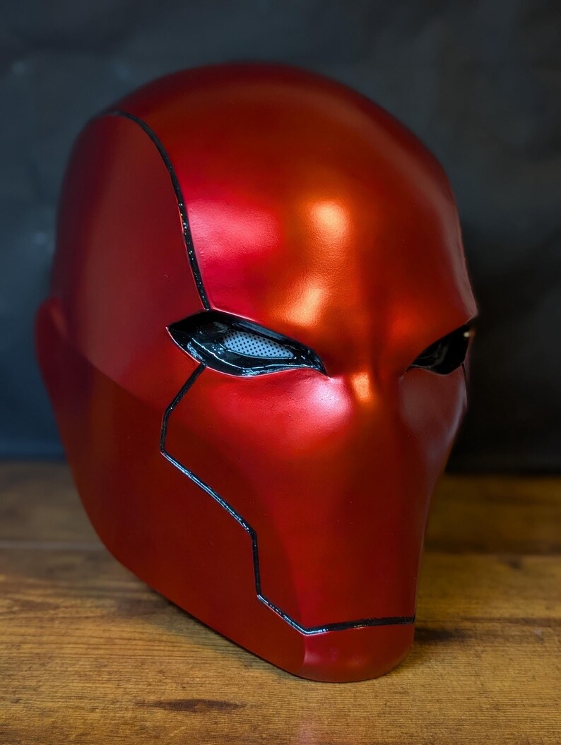 3D Printed Red Hood Helmet: Smooth Cosplay Mask - Etsy