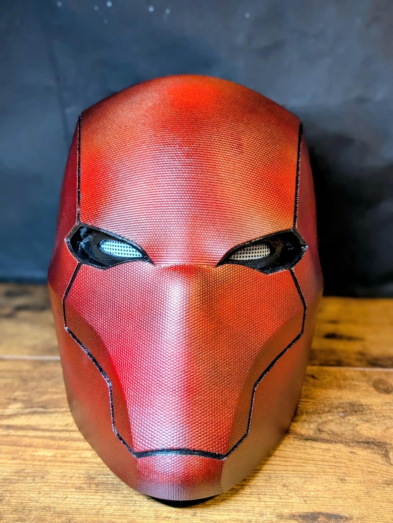 3D Printed Red Hood Helmet: Textured Cosplay Mask - Etsy