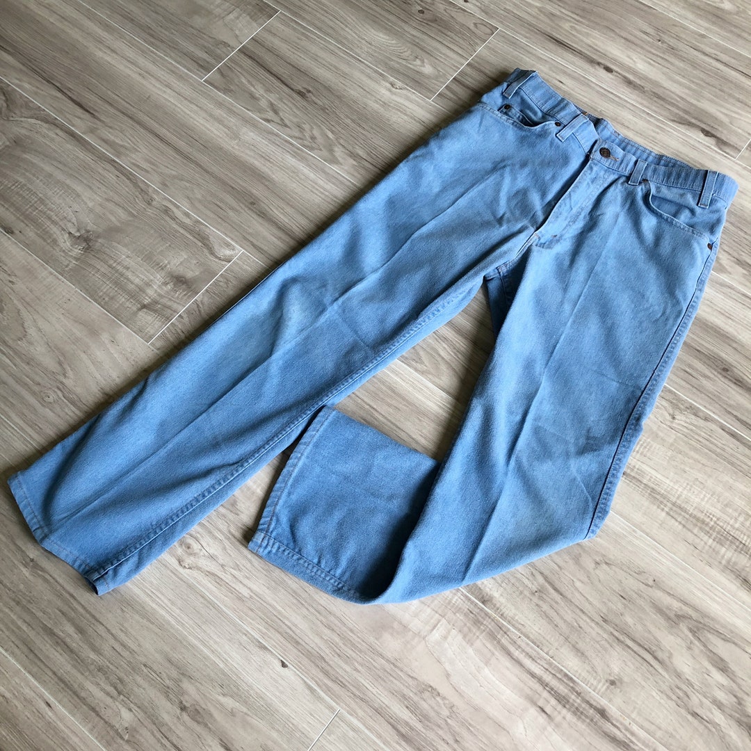 80s Levis Light Blue Action Jeans Western Stitch Pocket Made in USA 32 ...
