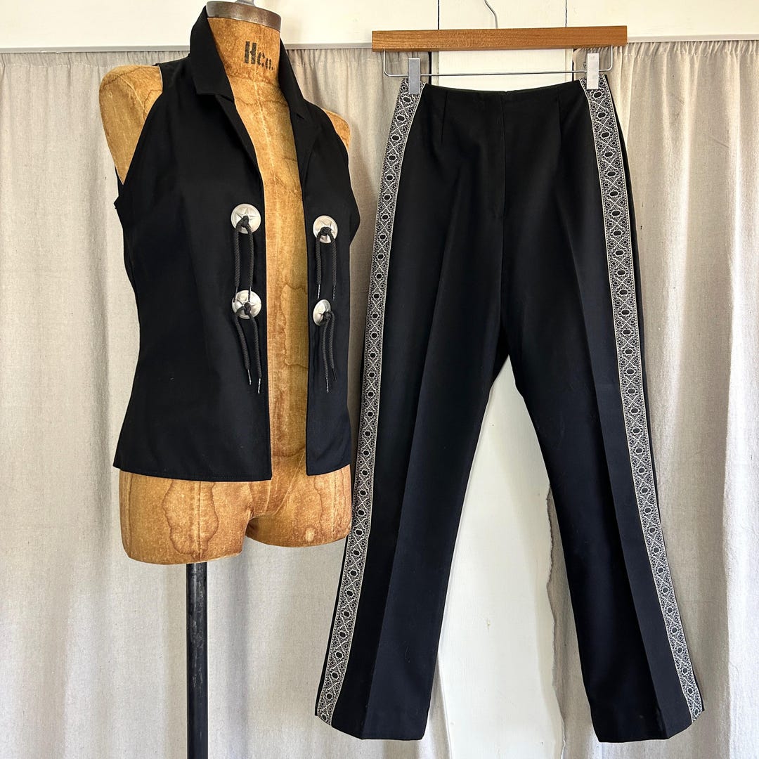 Vintage 60s Thermo-jac Country Western Rockabilly 2 Piece Vest + High ...