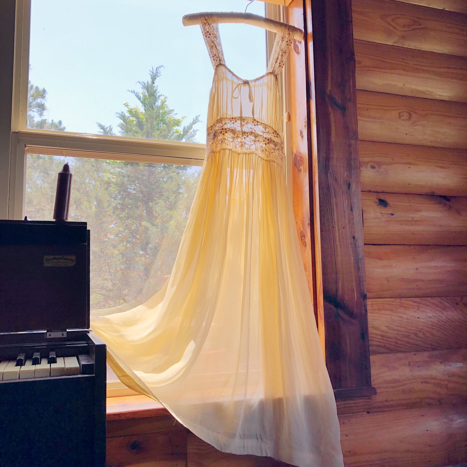 30s/40s Handmade Sheer Chiffon & Lace Pin Tuck Peignoir Bias - Etsy