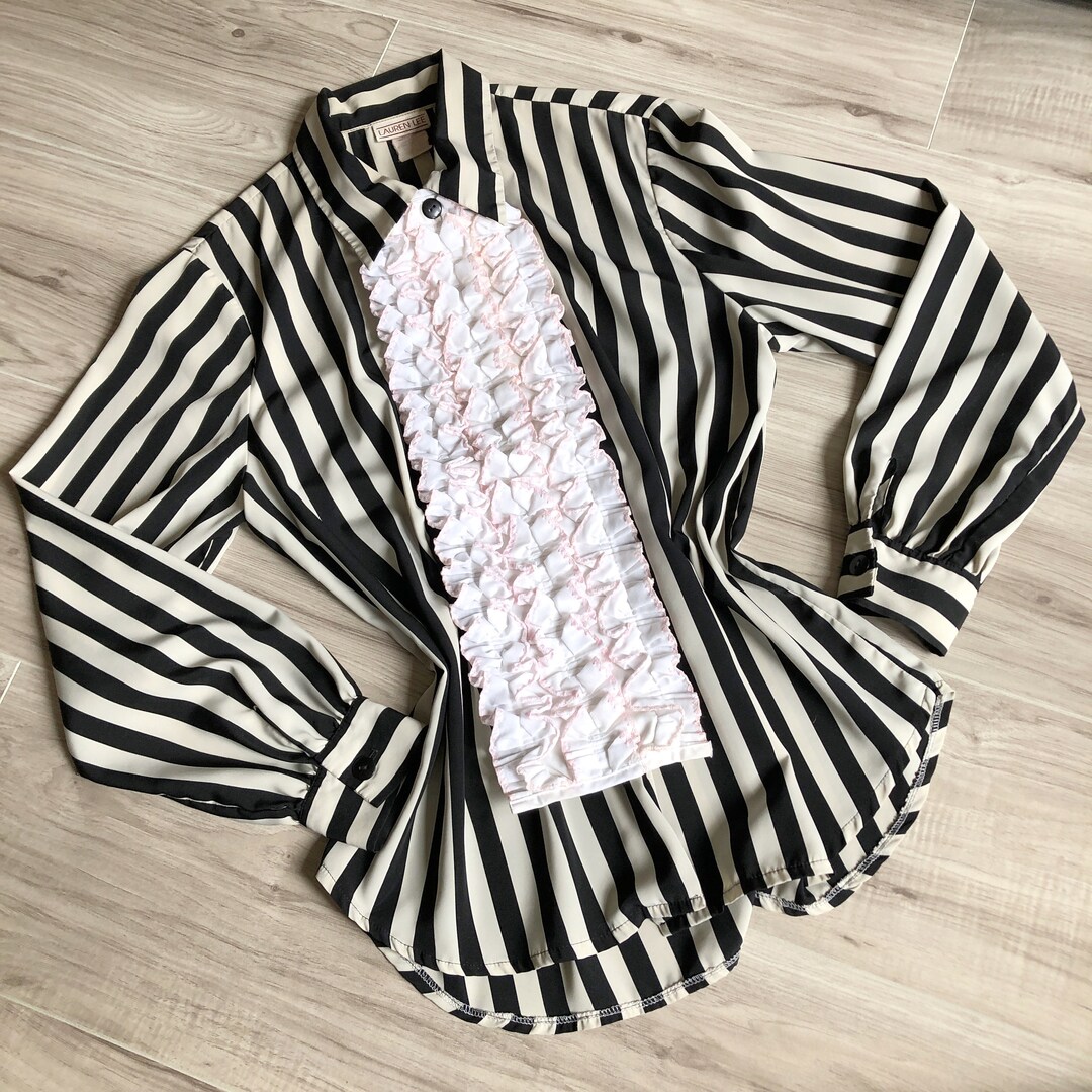 60s/70s Pastel Pink Ruffled Tuxedo Attachment - Etsy