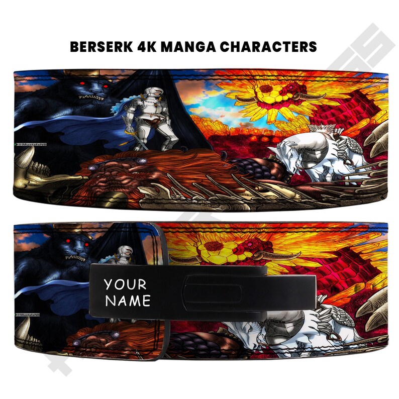 BERSERK MANGA Powerlifting Lever Belt Anime Lever Belt Anime Gym Belt ...
