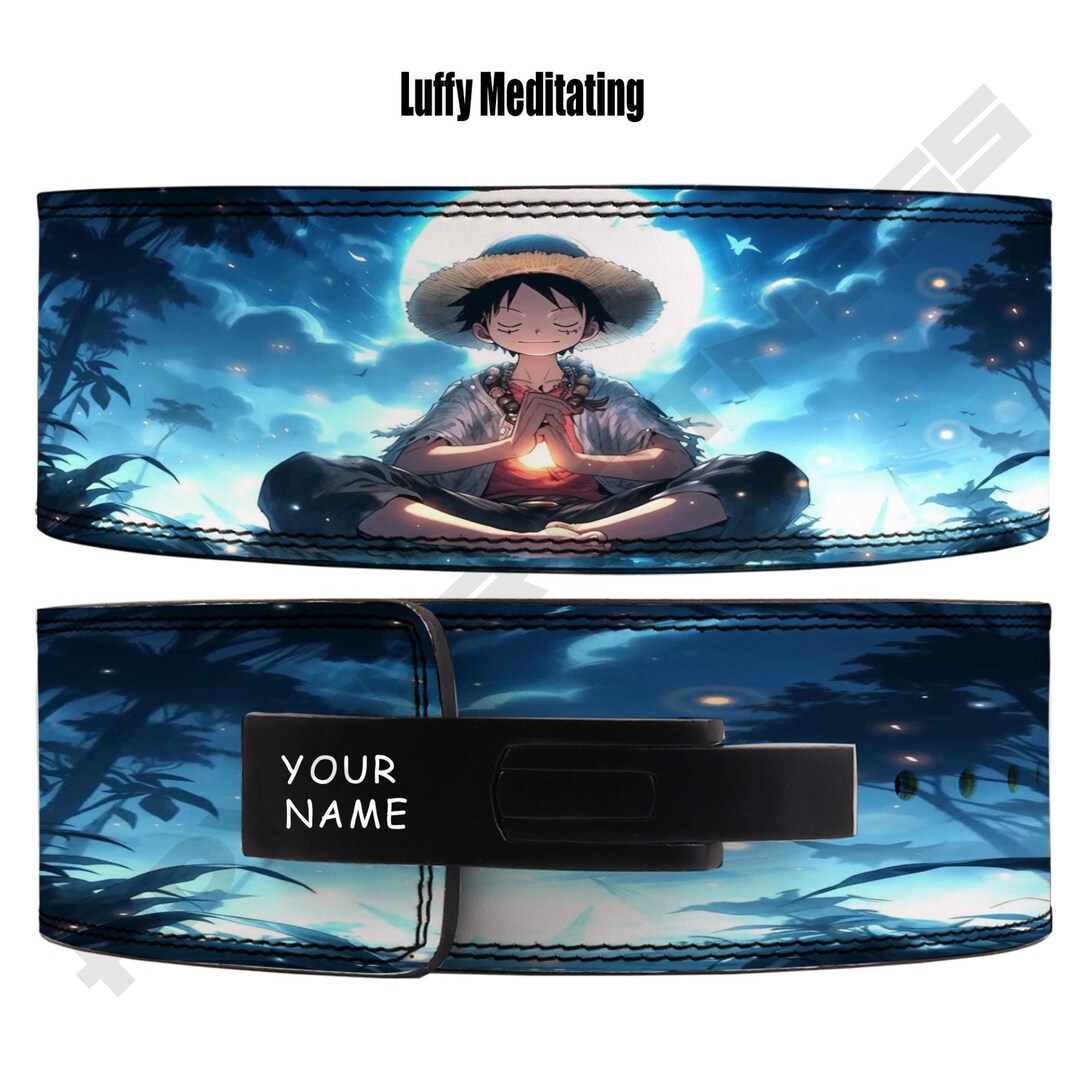 Luffy Meditating Anime Powerlifting Lever Belt Anime Lever Belt Anime ...
