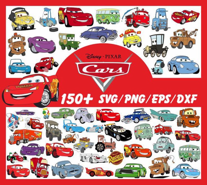 Disney Cars Png Bundle, Cars Mega Bundle, Cars Characters Png, Cars ...