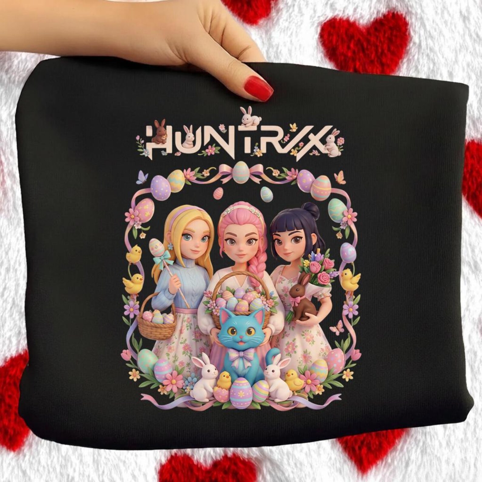 Easter Kpop Huntrix PNG, Cute 3D Idol Group Sublimation, Happy Easter ...