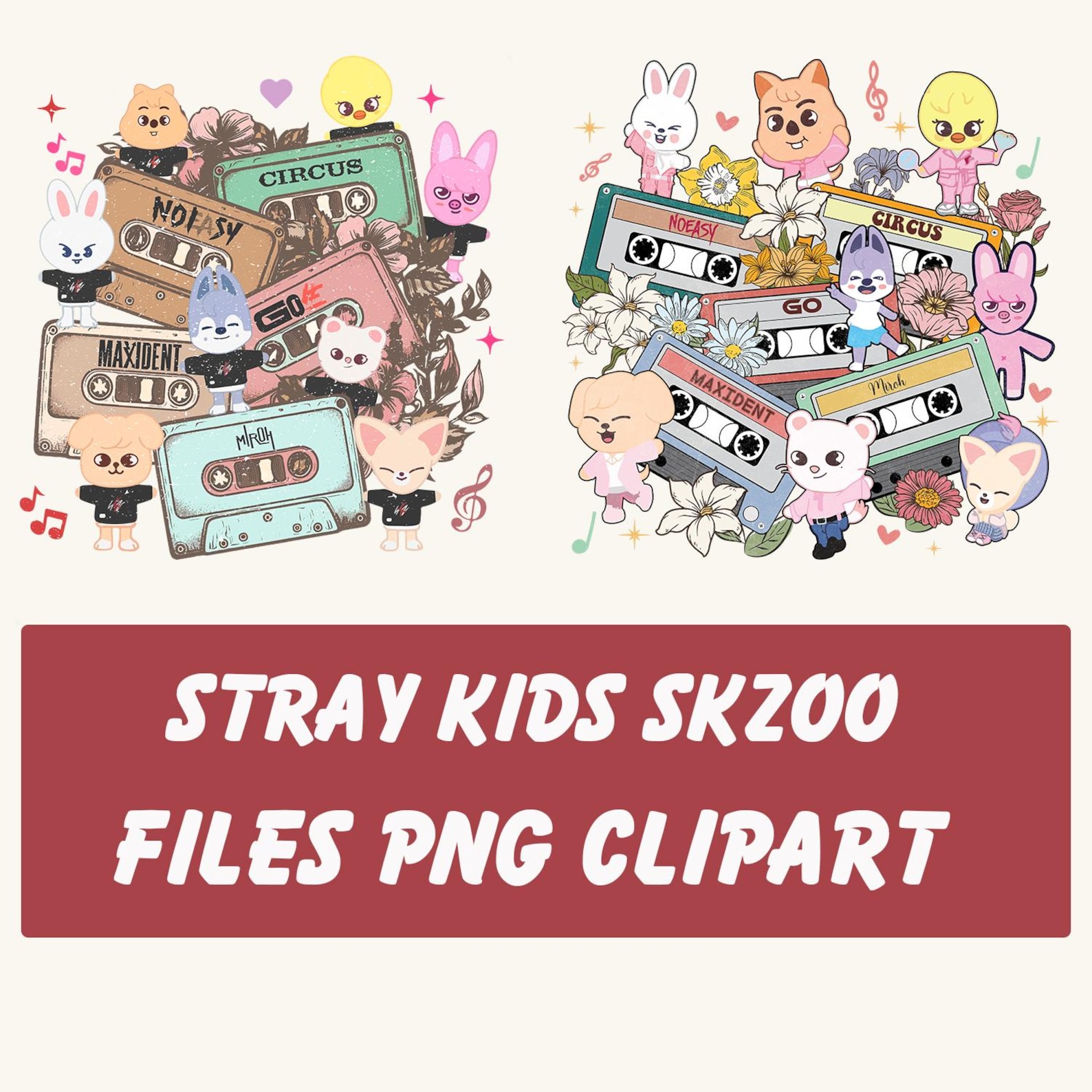 Stray Kids Skzoo Png, SKZOO Chibi Characters Png, Music Lover Gift ...