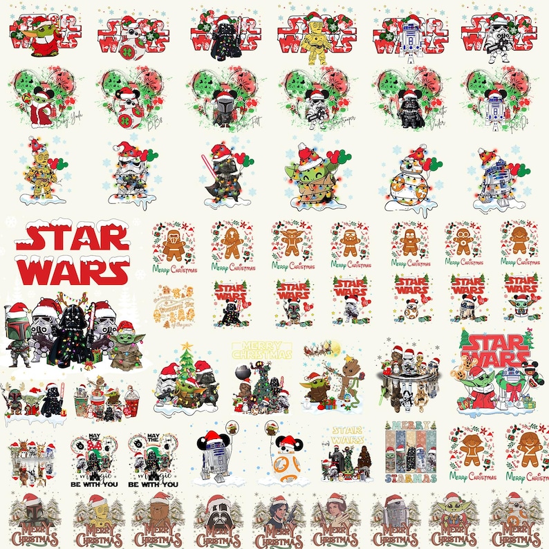 70+ Star Wars Christmas Bundle PNG, Galaxy's Edge Holiday Png ...
