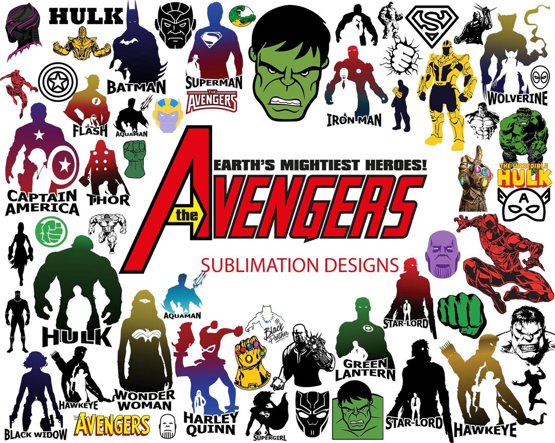 Avengers Png Bundle, Super Heroes Mega Bundle, Marvel Superhero Png ...
