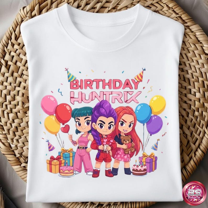 Kpop Huntrix Birthday Bundle PNG, Huntrix Kids Birthday Design, Kpop ...