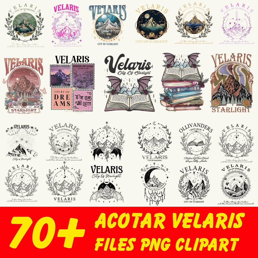 70+ ACOTAR Velaris PNG Bundle, Velaris City of Starlight Png, SJM Merch ...