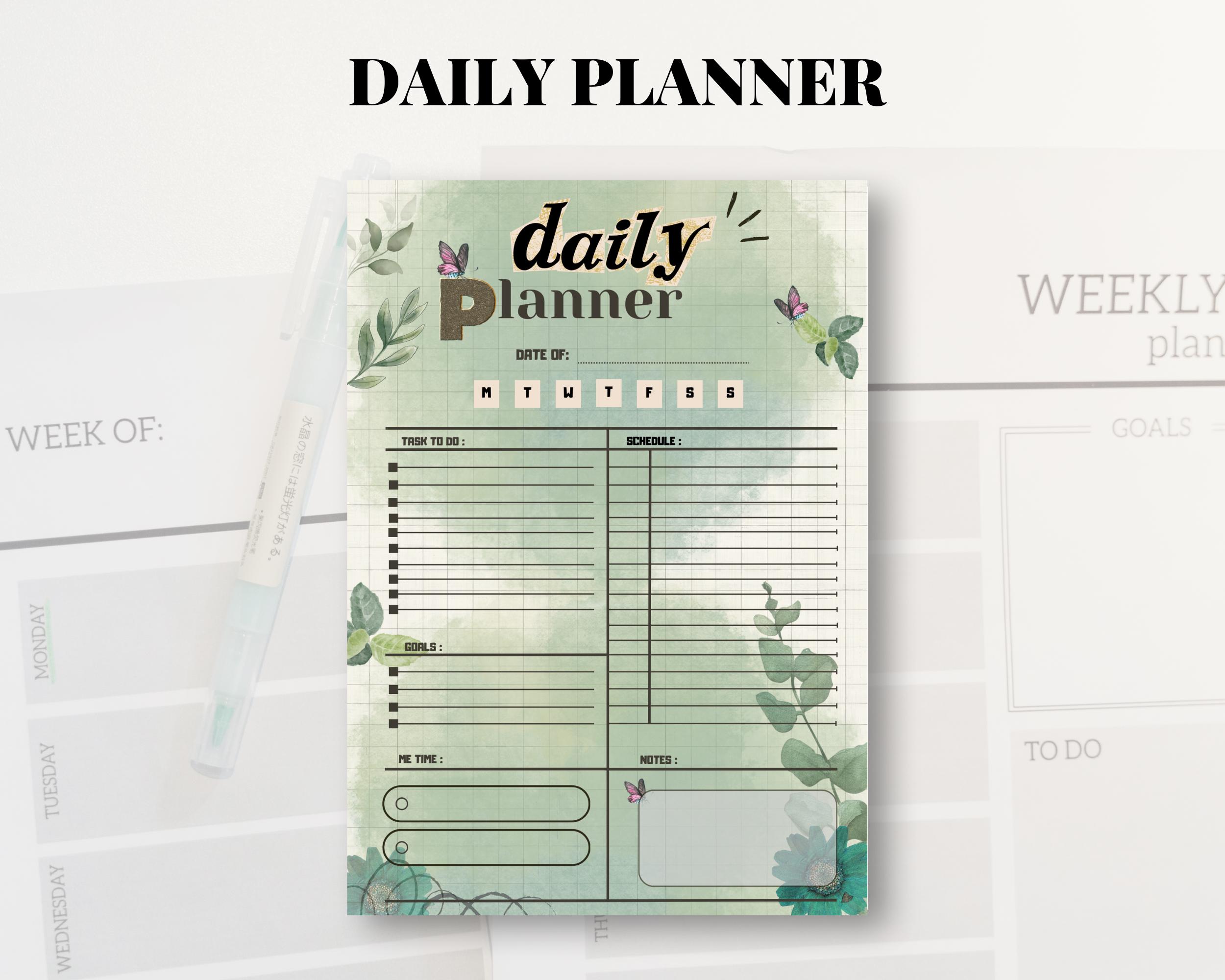 Planner Template Minimalist Style, Student's Planner, Educational ...