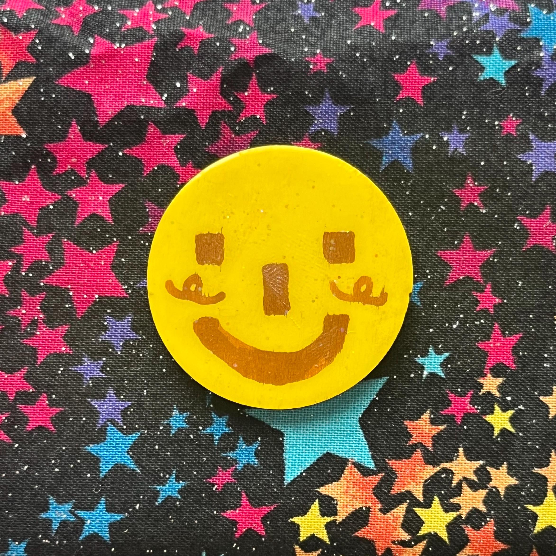 Emoticon Pins: Technicolor! | Handpainted Wood Pins - Etsy
