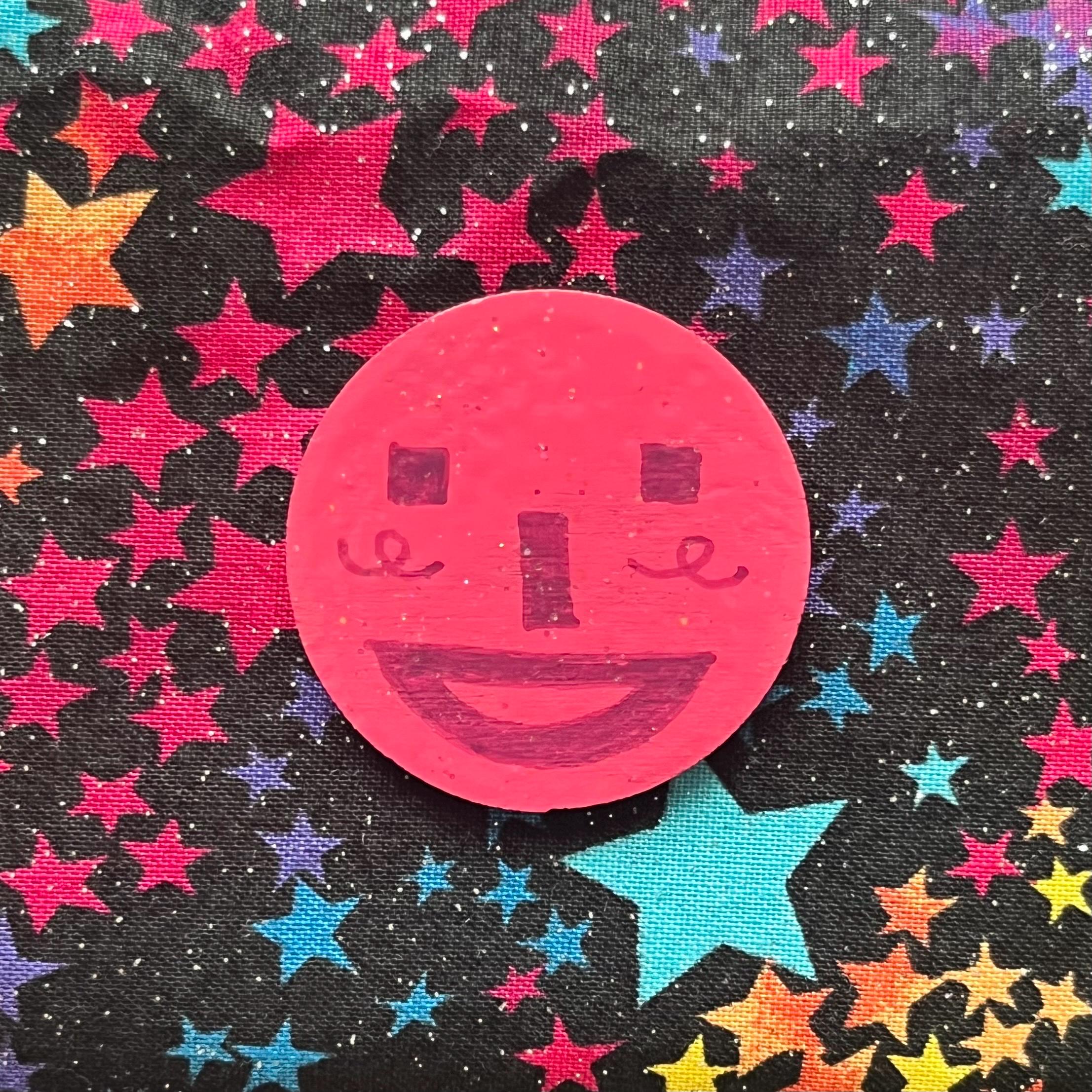 Emoticon Pins: Technicolor! | Handpainted Wood Pins - Etsy