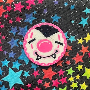 Spooky Clown Pins | Hand Painted Wood Pins - Etsy