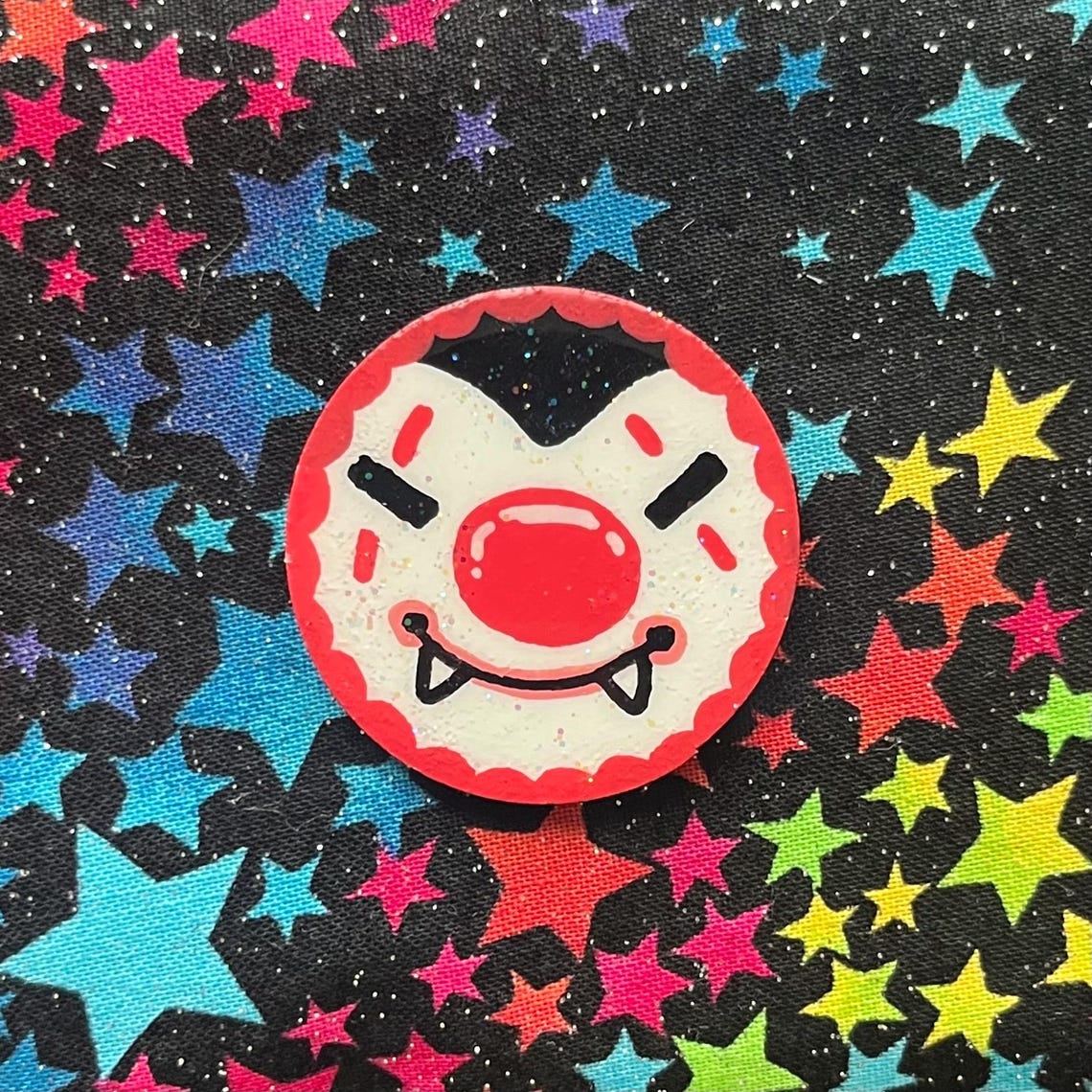 Spooky Clown Pins | Hand Painted Wood Pins - Etsy