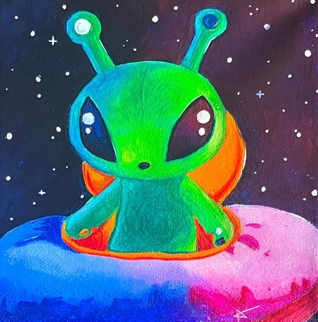 Aftonsparv Ikea Alien Art Print | 6x6 | PREORDER - Etsy