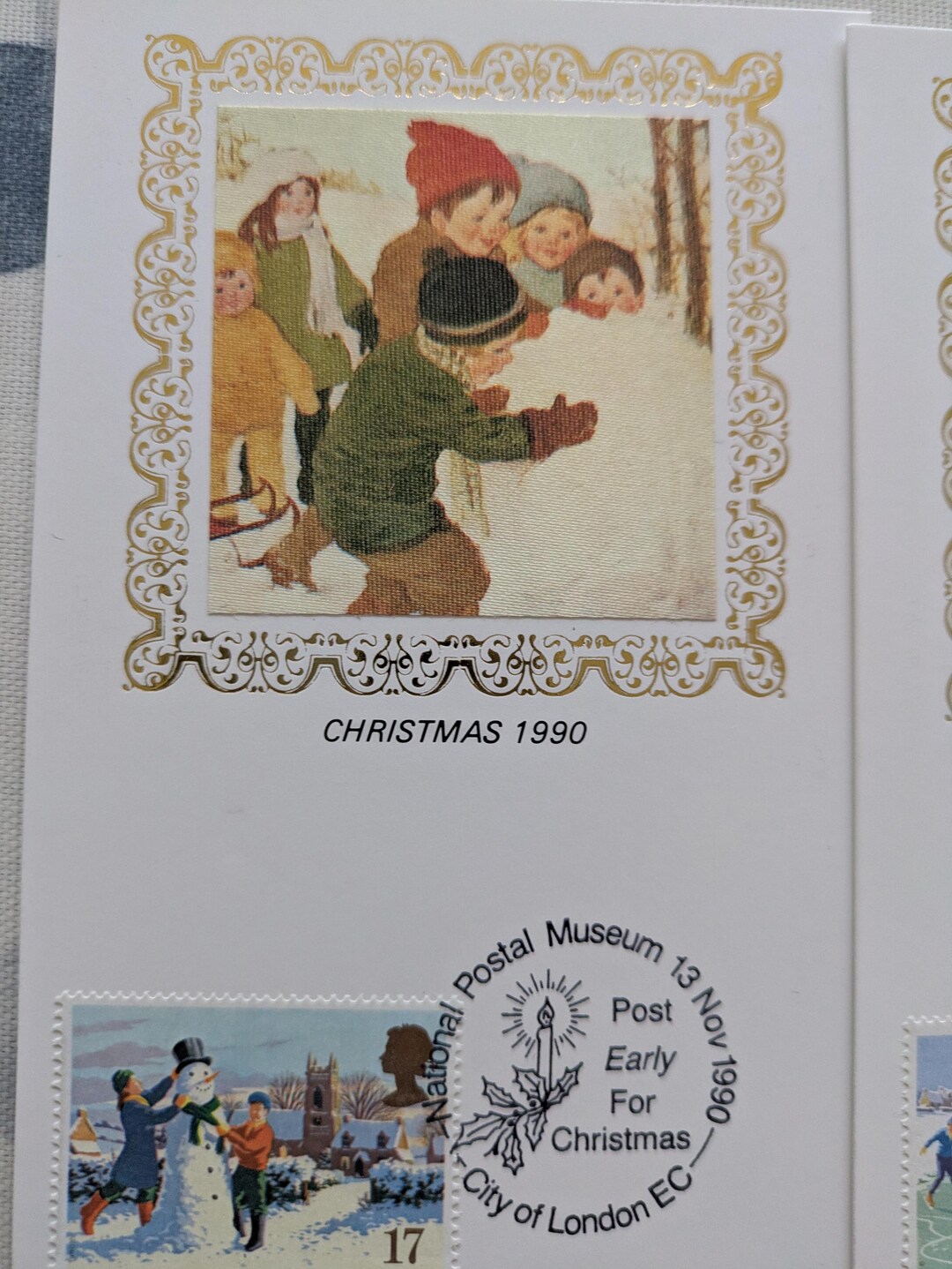 Vintage Christmas Postcards, 1990 Royal Mail Cards, Set of 5 - Etsy