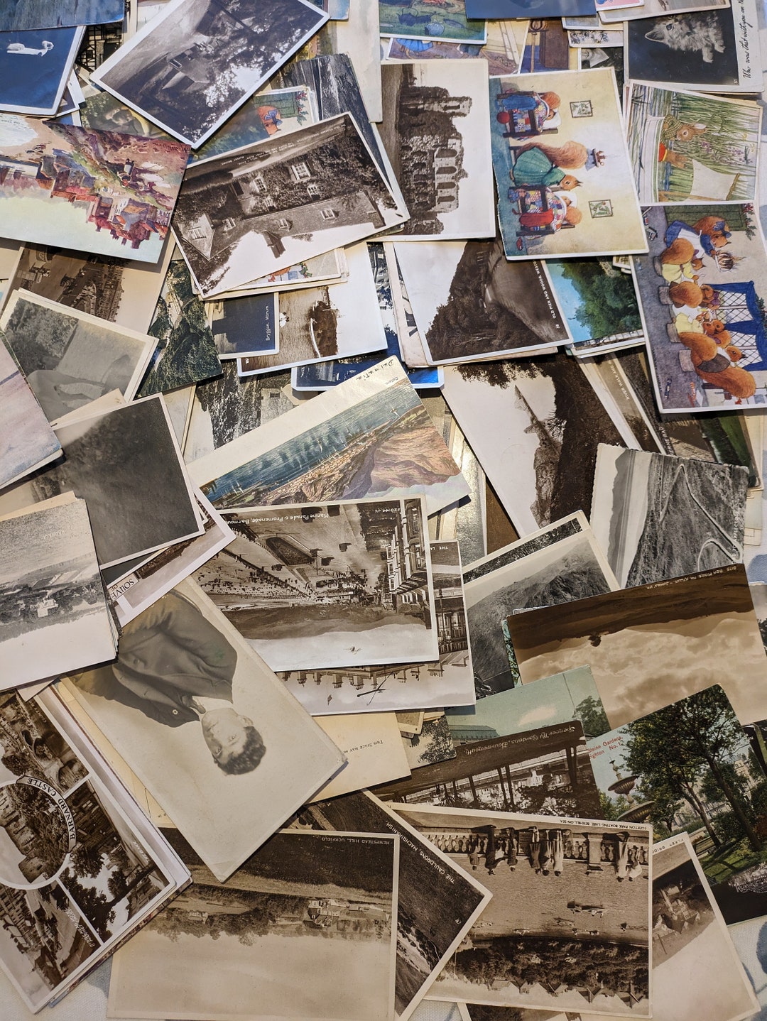 Job Lot Vintage Postcards Uk/foreign Topographical, People, Illustrated ...