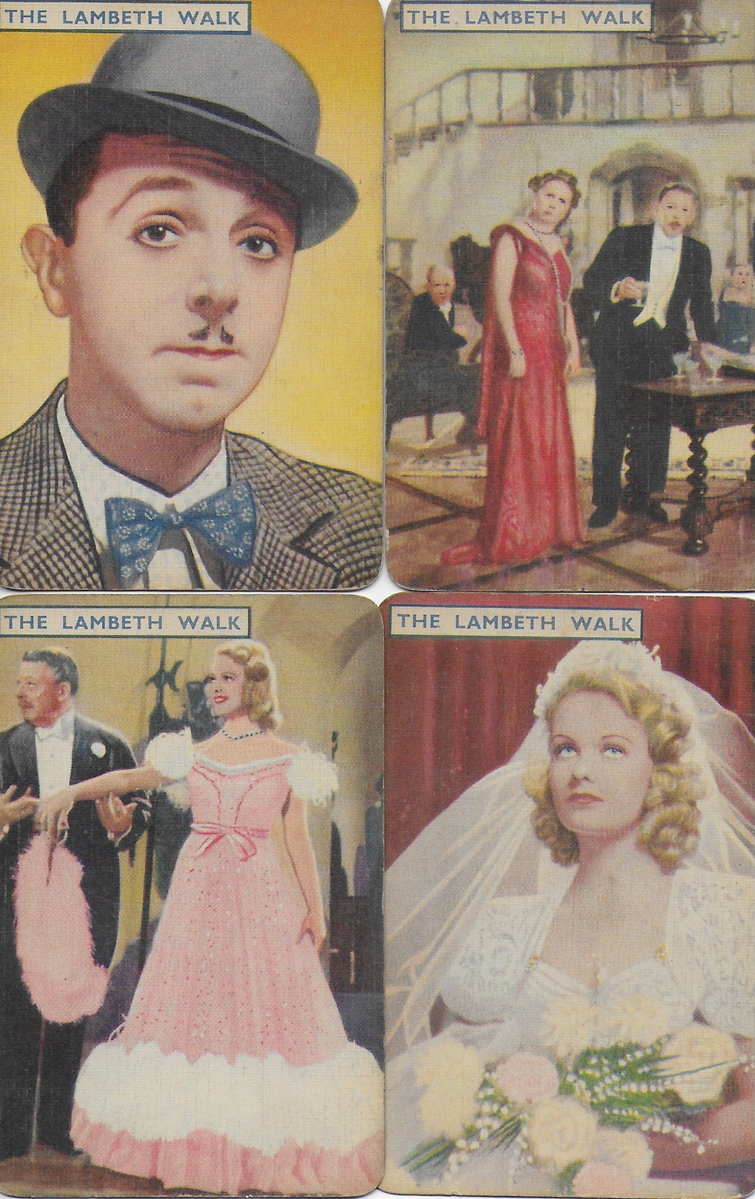 Vintage Film Card Photographs The Lambeth Walk 1939 Lupino Lane