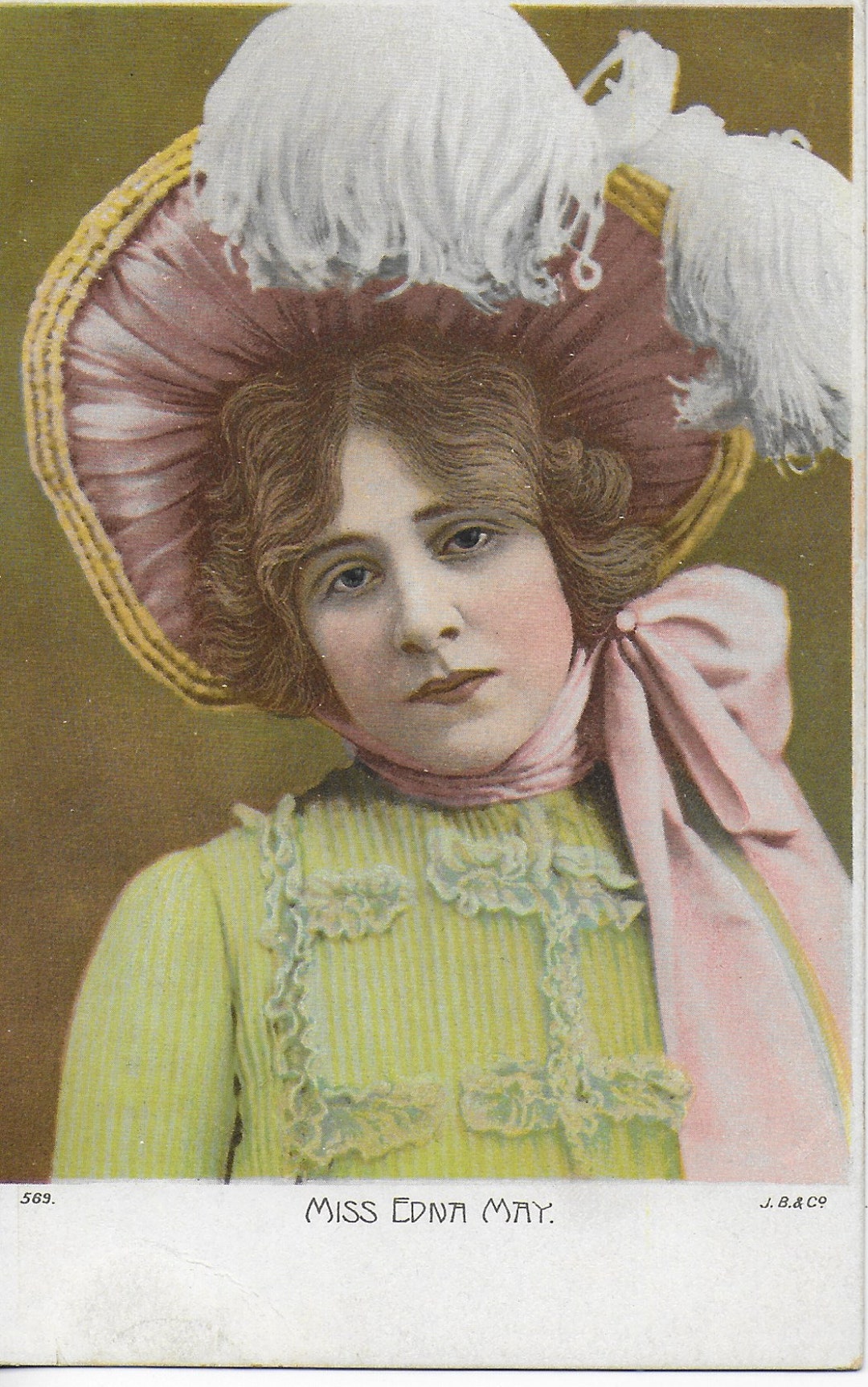 RPPC British Actress Miss Edna May Theatre Star, Famed Beauty,green ...