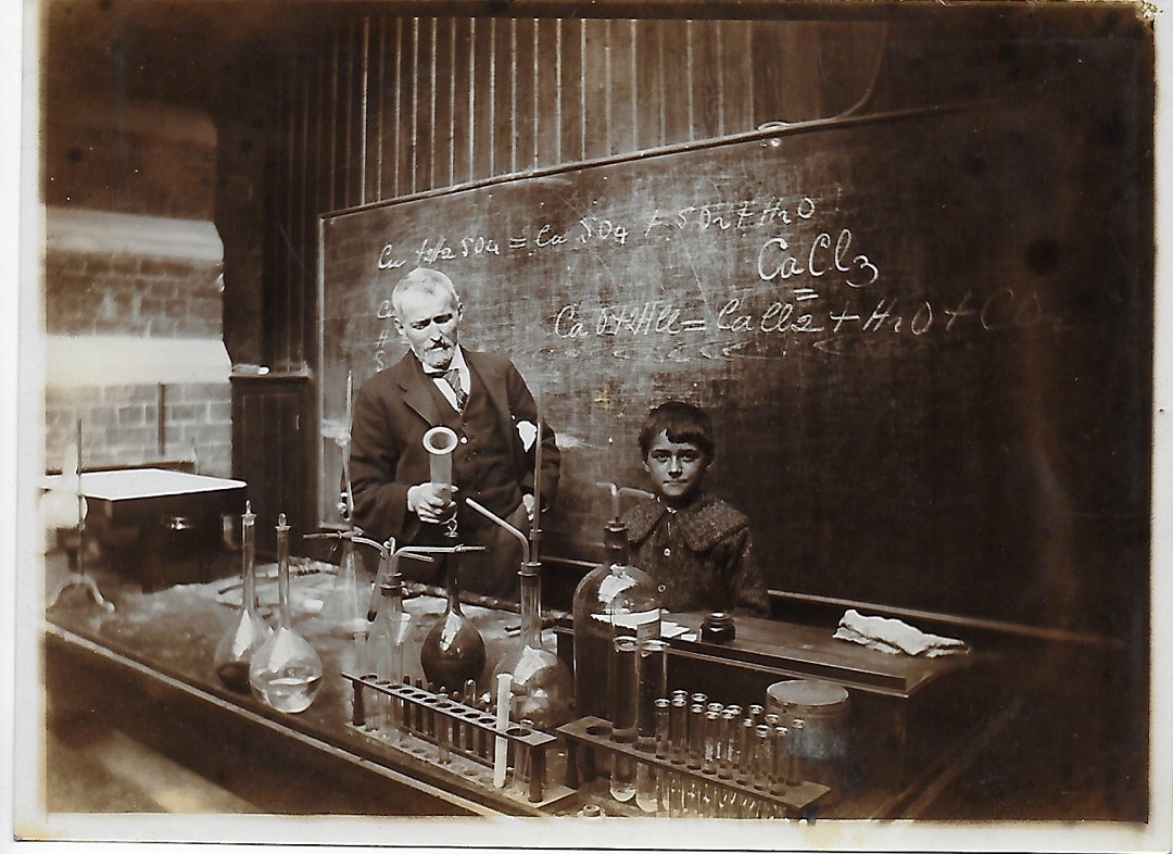 Edwardian Science Lab Photo Reprint, Scientist and Student (6x4) - Etsy