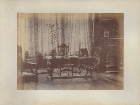 Vintage Edwardian Photograph of Edwardian Study Office Desk - Etsy