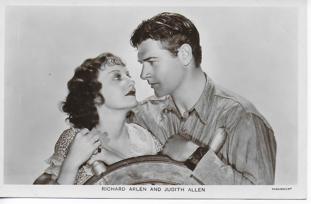 RPPC, Richard Arlen, Judith Allen, Hollywood Actress, Film Star ...