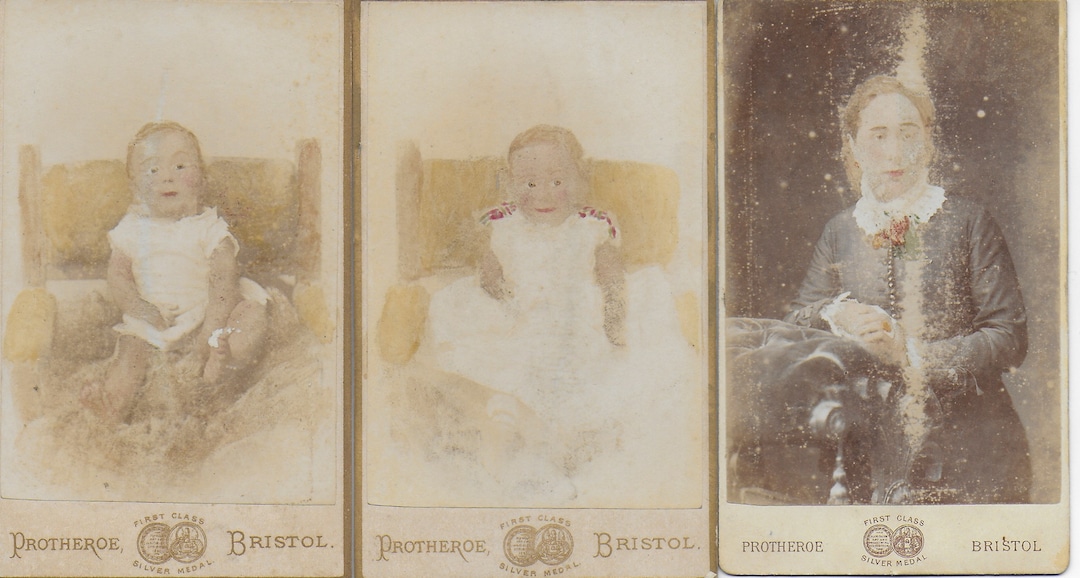 Victorian CDV, Victorian Photographs Lady, Children, Hand Coloured ...