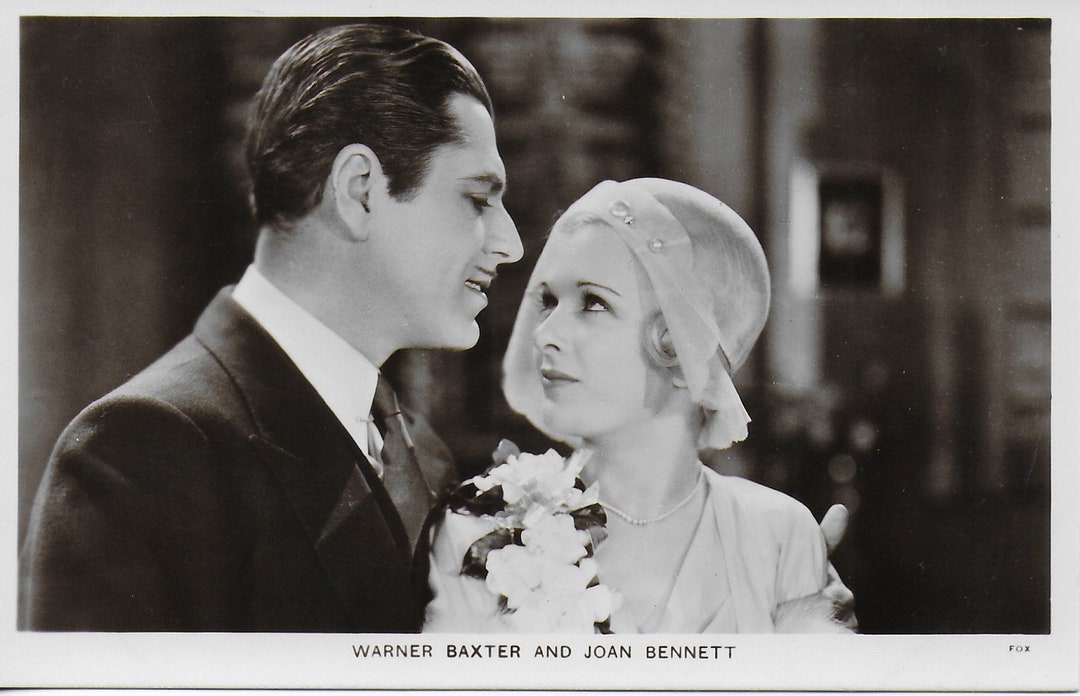 RPPC, Warren Baxter, Joan Bennett,hollywood Actress, Film Star ...