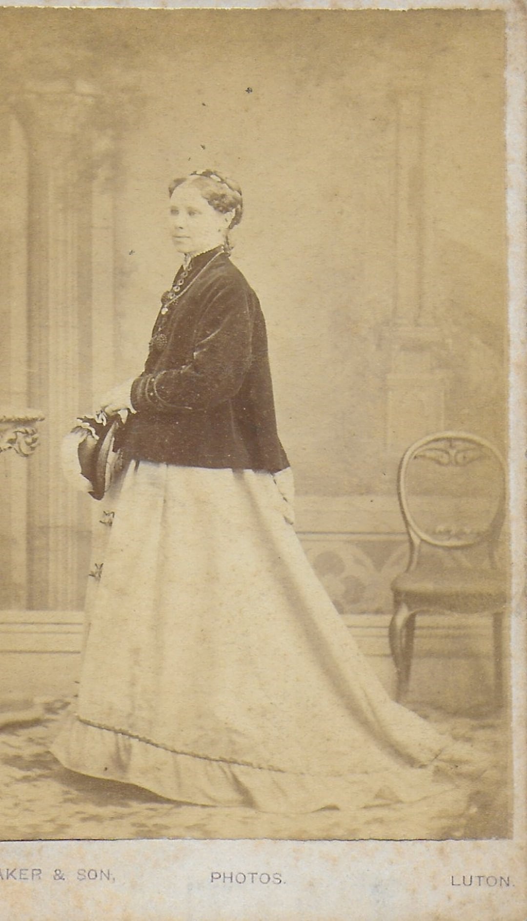 Victorian CDV - Lady in Long Dress, Victorian Walking Dress, Short ...